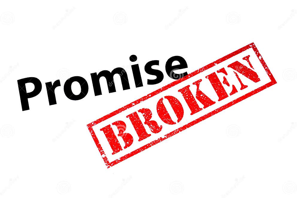 Broken Promise stock illustration. Illustration of commitment - 180654635