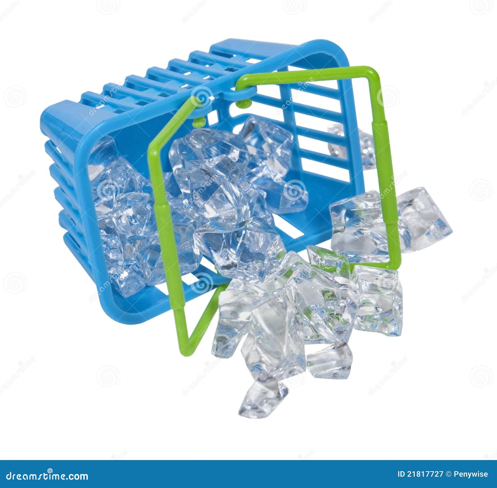 Broken Purchase Items in Shopping Basket Stock Image - Image of ...