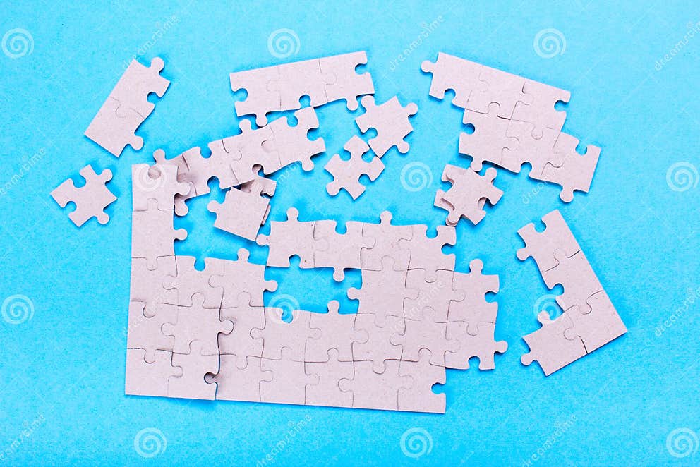 Broken puzzle pieces stock photo. Image of jigsaw, problem - 91639234