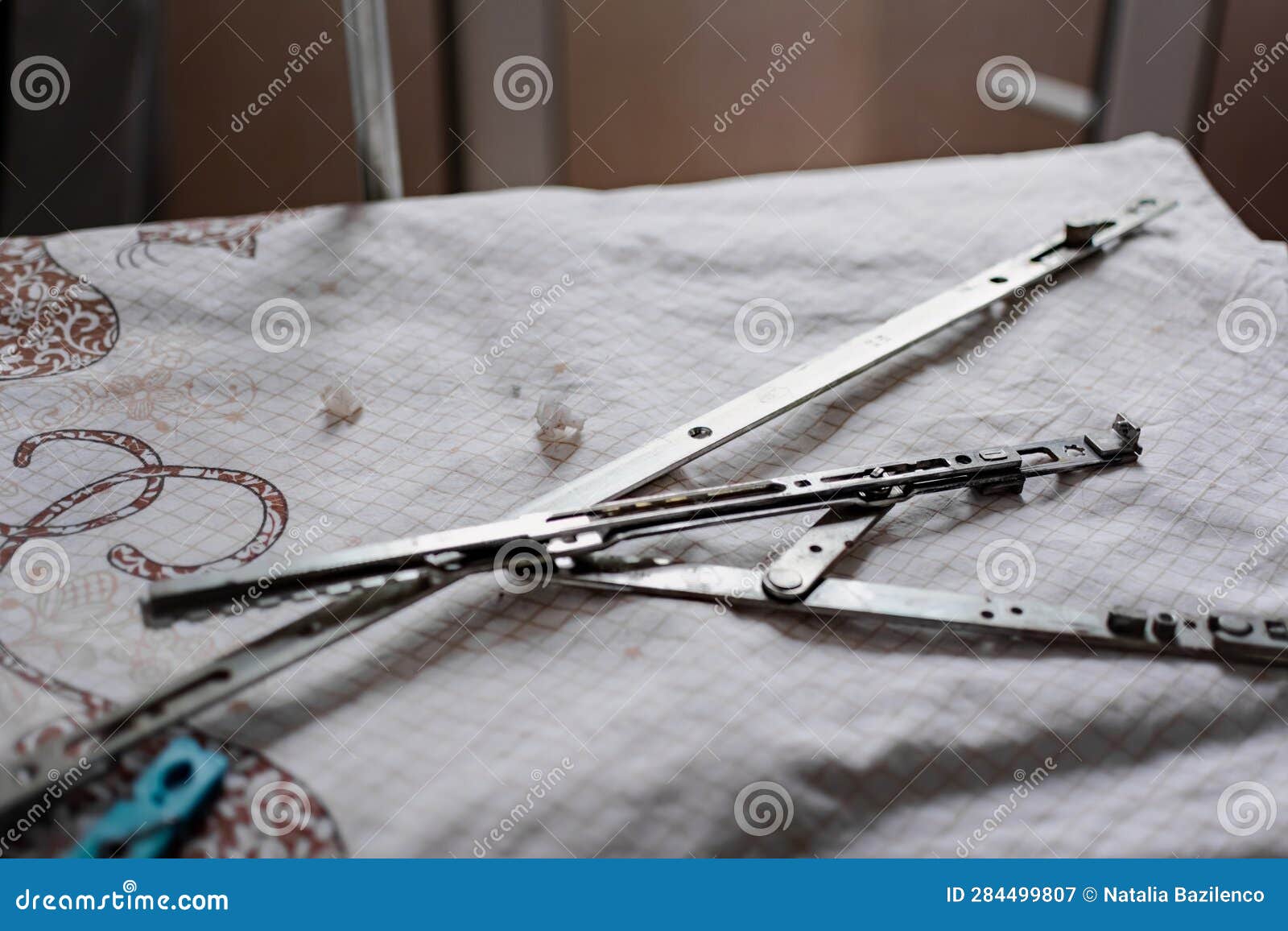 Broken Pvc Window Mechanism. Selective Focus, Shallow Depth of Field ...