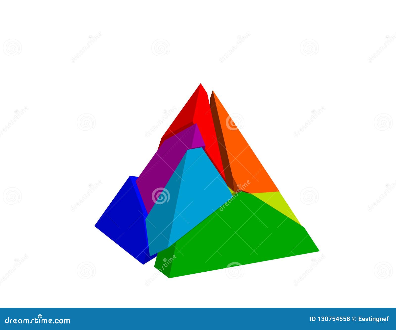 Broken Pyramid. Isolated on White Background Stock Vector ... Broken Pyramid. Isolated on White Background Stock Vector ...