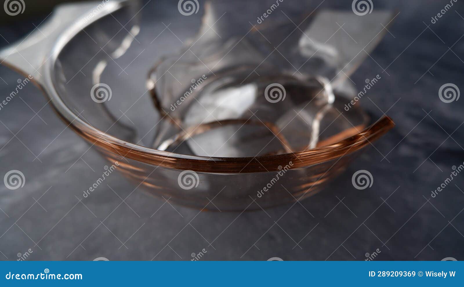 Broken Pyrex Dish on a Table Stock Image - Image of broken, closeup ...