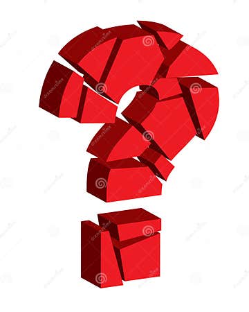 Broken question mark stock vector. Illustration of fragment - 16396571