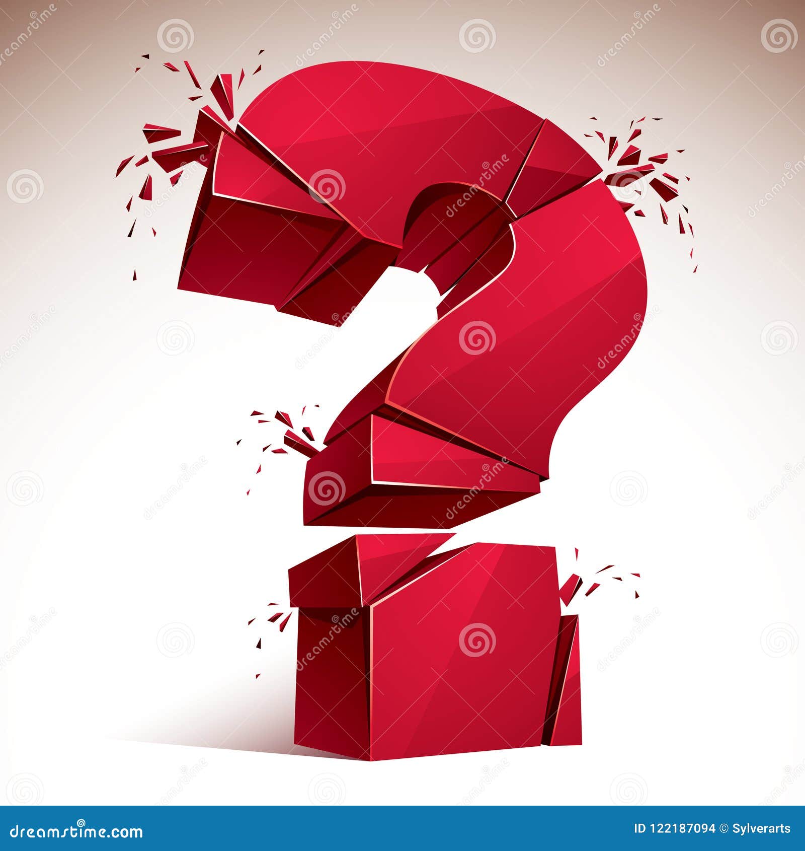 Broken Question Mark Exploding, Query Breaking To Pieces, Vector Stock ...