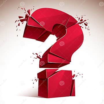 Broken Question Mark Exploding, Query Breaking To Pieces, Vector Stock ...