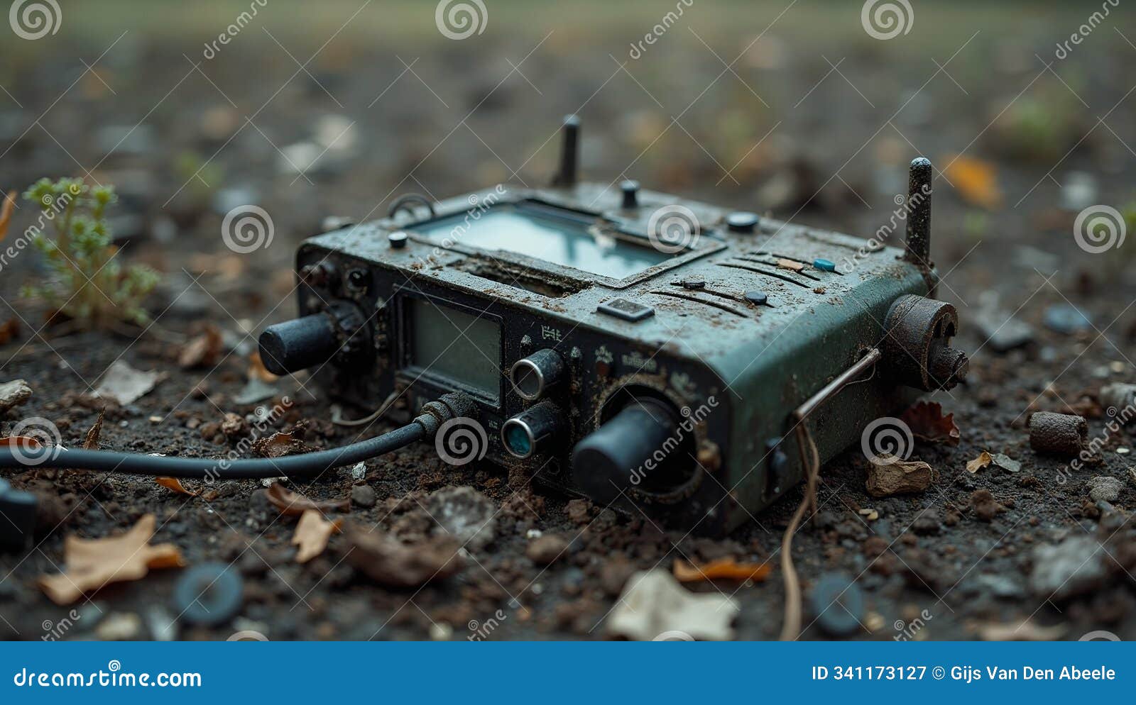 Broken Radio Transmitter on Battlefield Wires Exposed Buttons Smashed ...