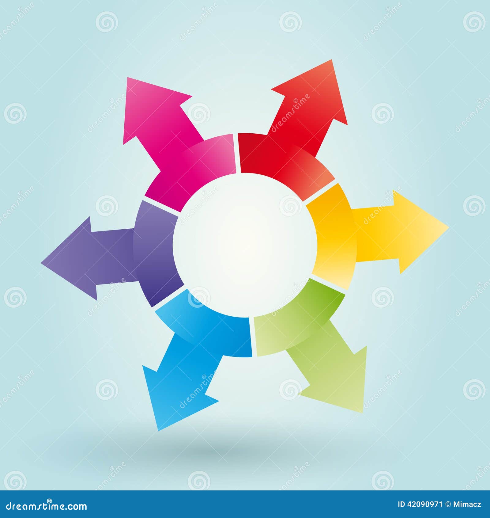 Broken rainbow wheel stock vector. Illustration of diagram - 42090971