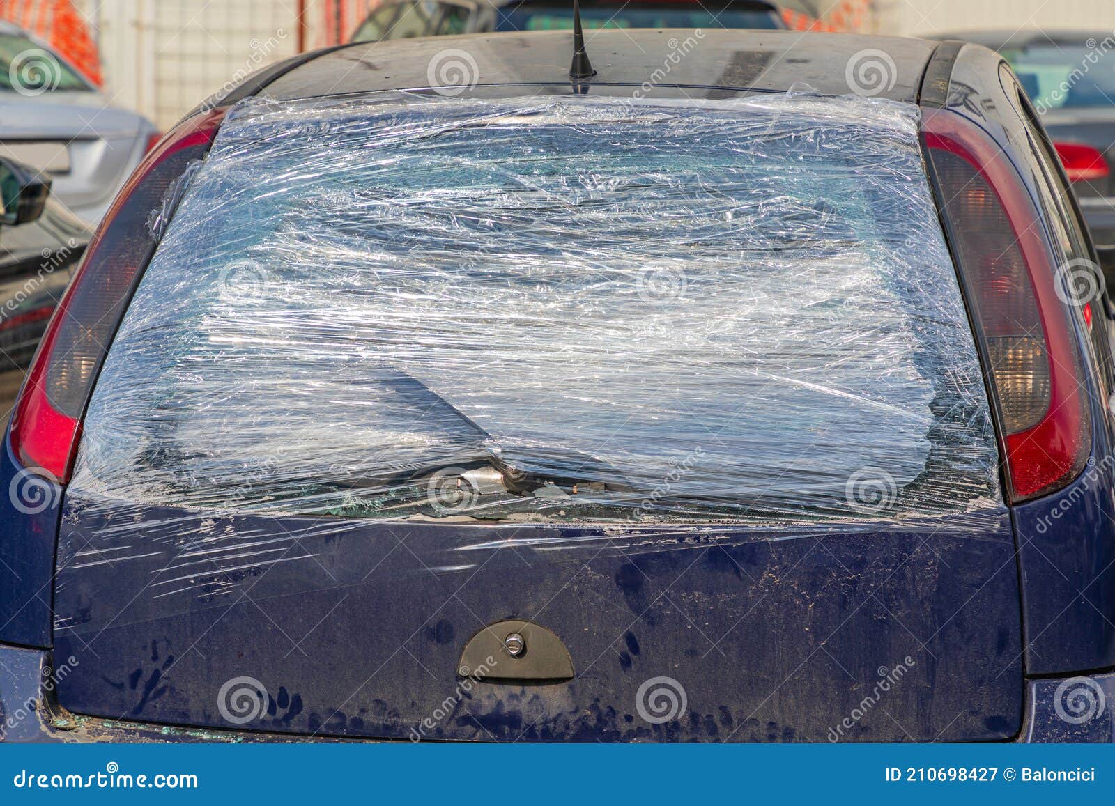 Broken Rear Windscreen stock image. Image of windscreen - 210698427