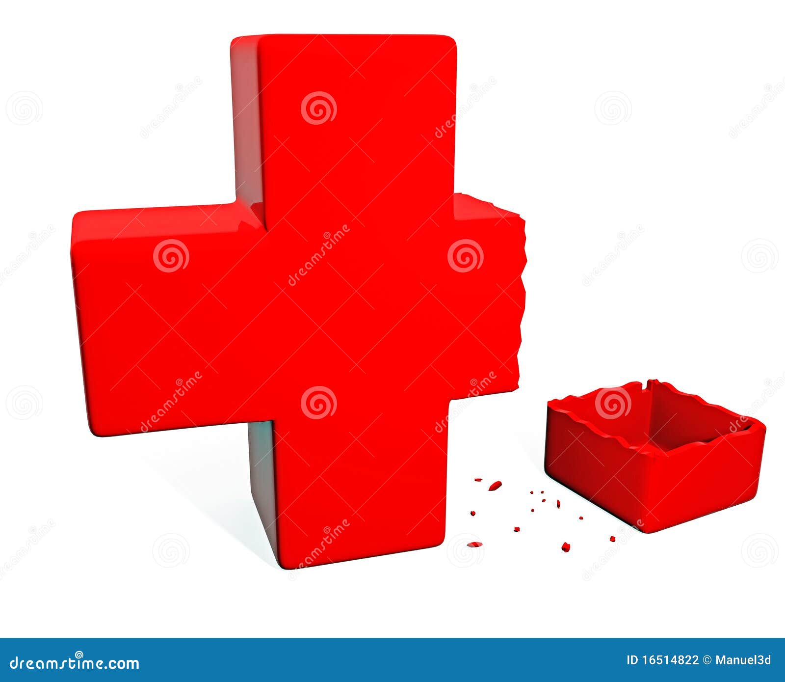 Broken Red Cross editorial photography. Illustration of plus - 16514822