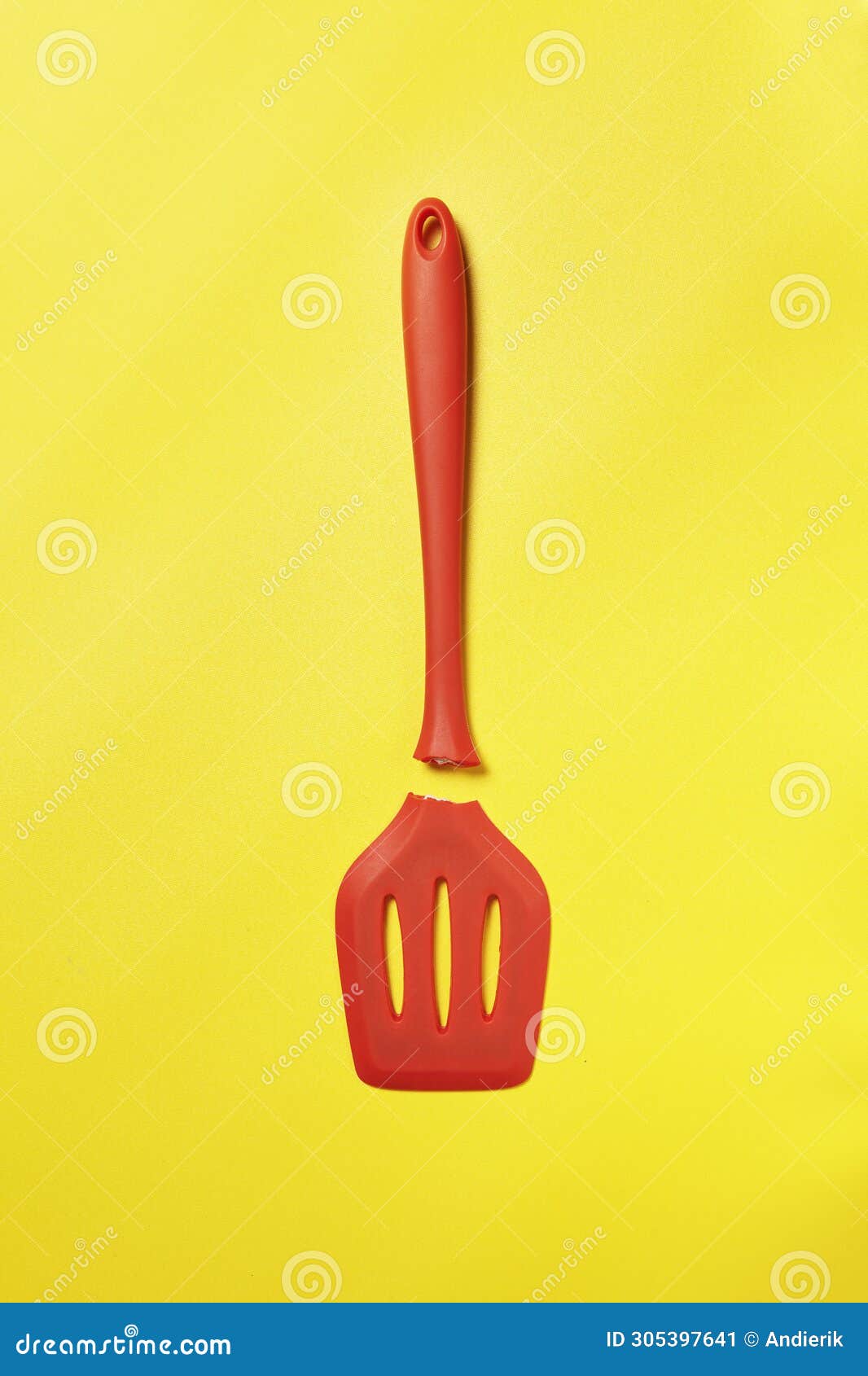 Broken red spatula stock image. Image of stir, orange - 305397641