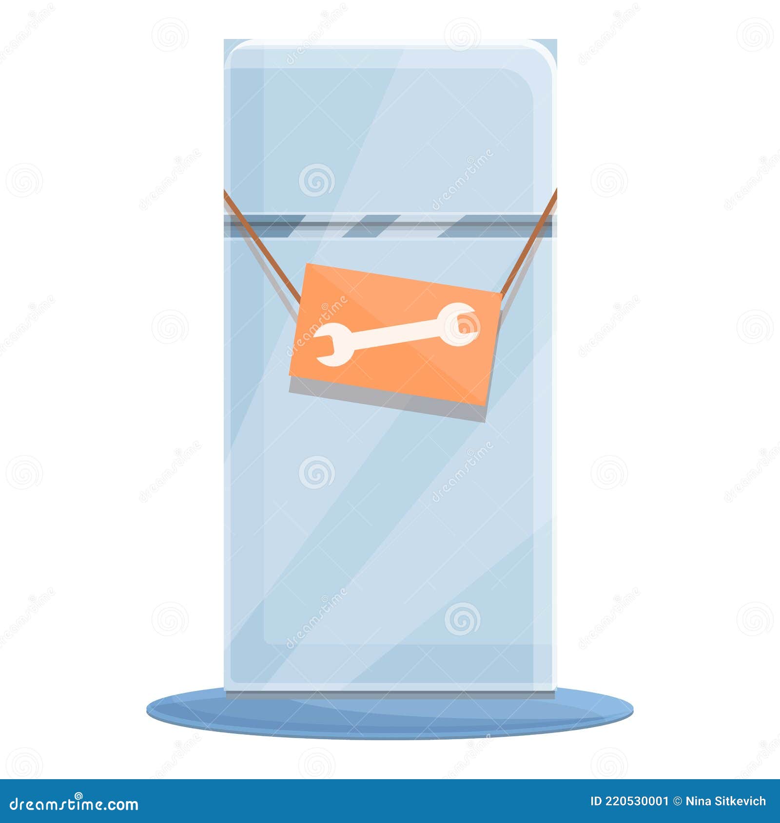Broken Refrigerator Repair Icon, Cartoon Style Stock Vector ...