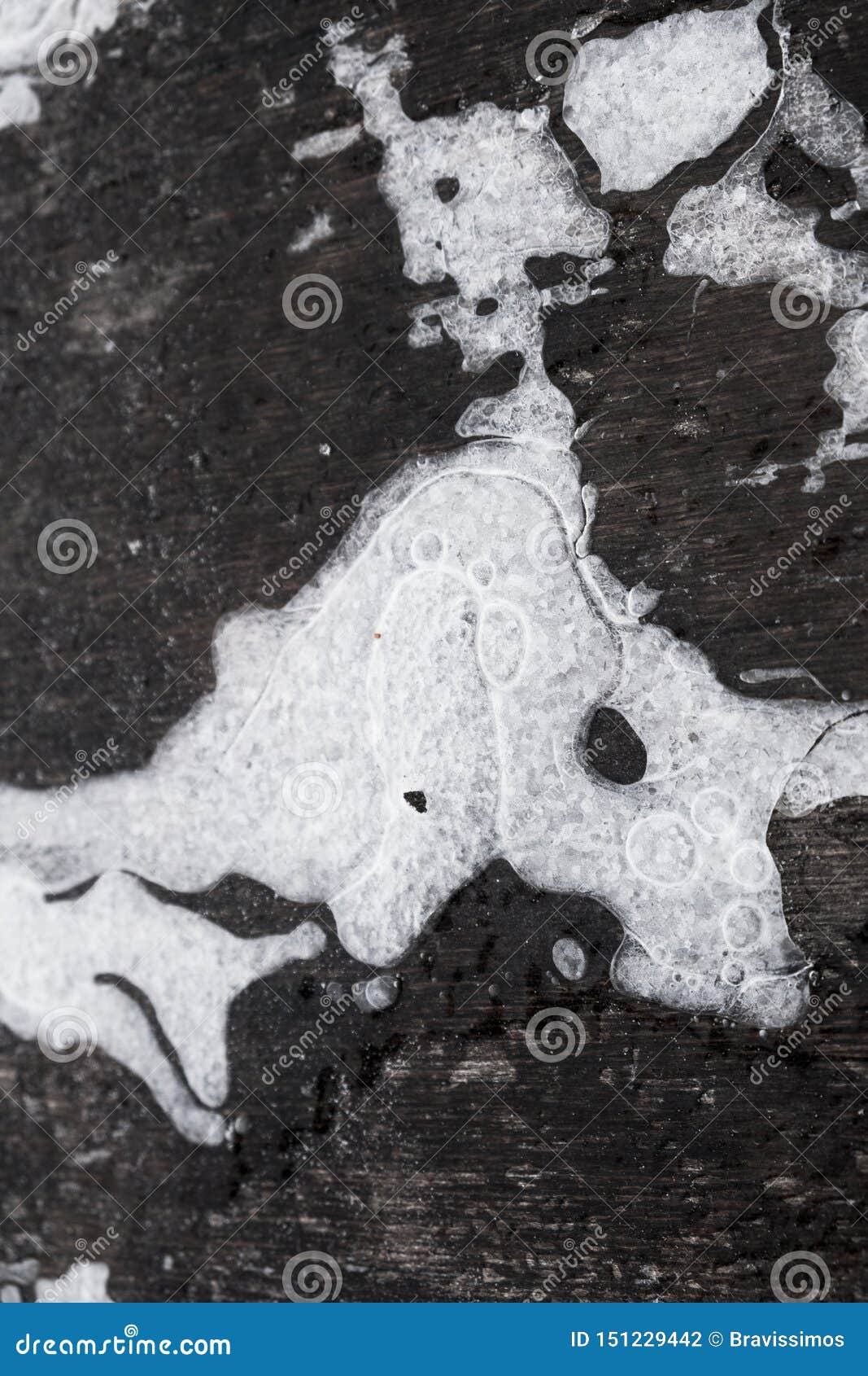 Broken and Refrozen Ice on Water in Top View Stock Photo - Image of ...