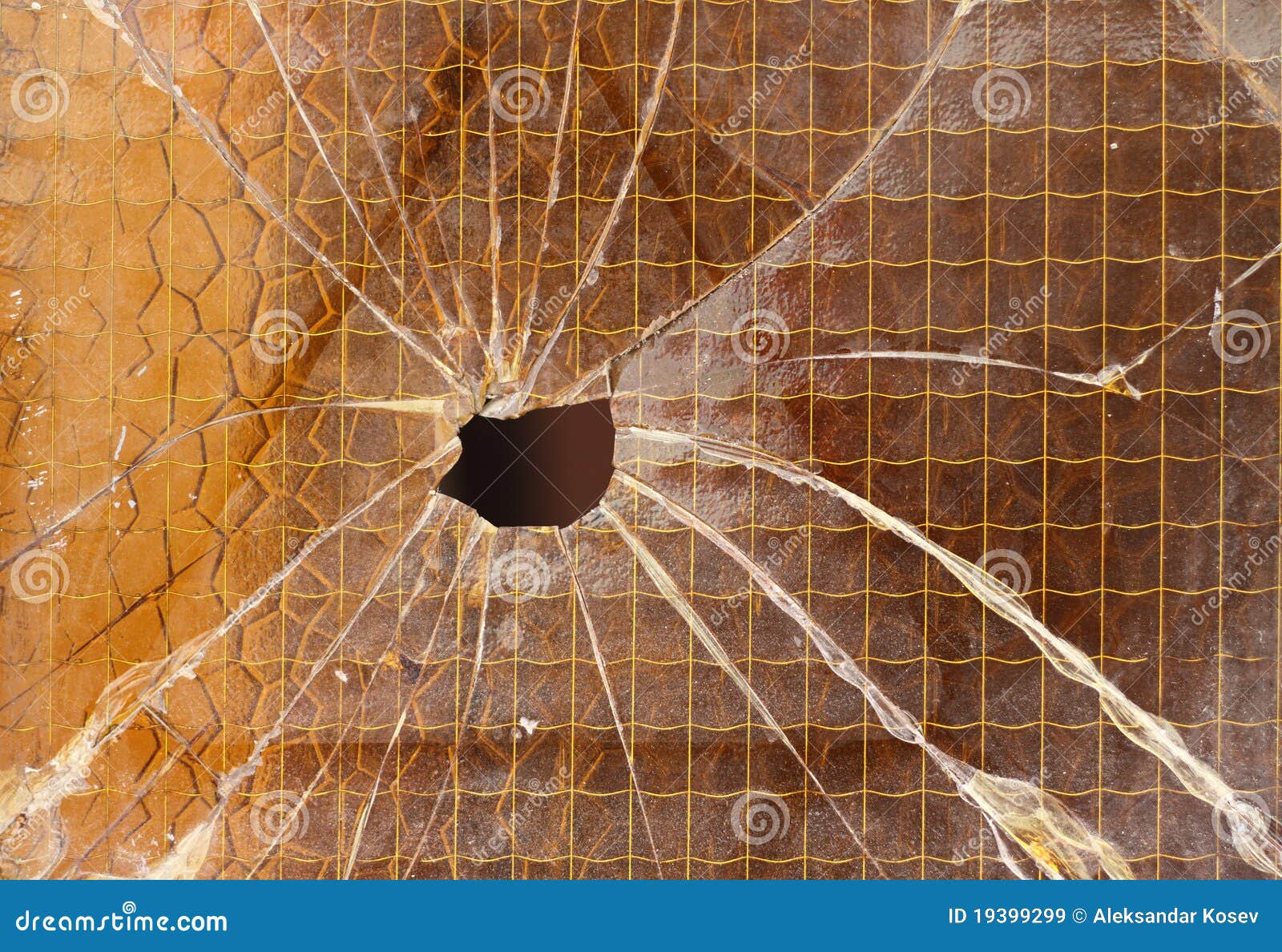 Broken reinforced glass stock image. Image of damage - 19399299
