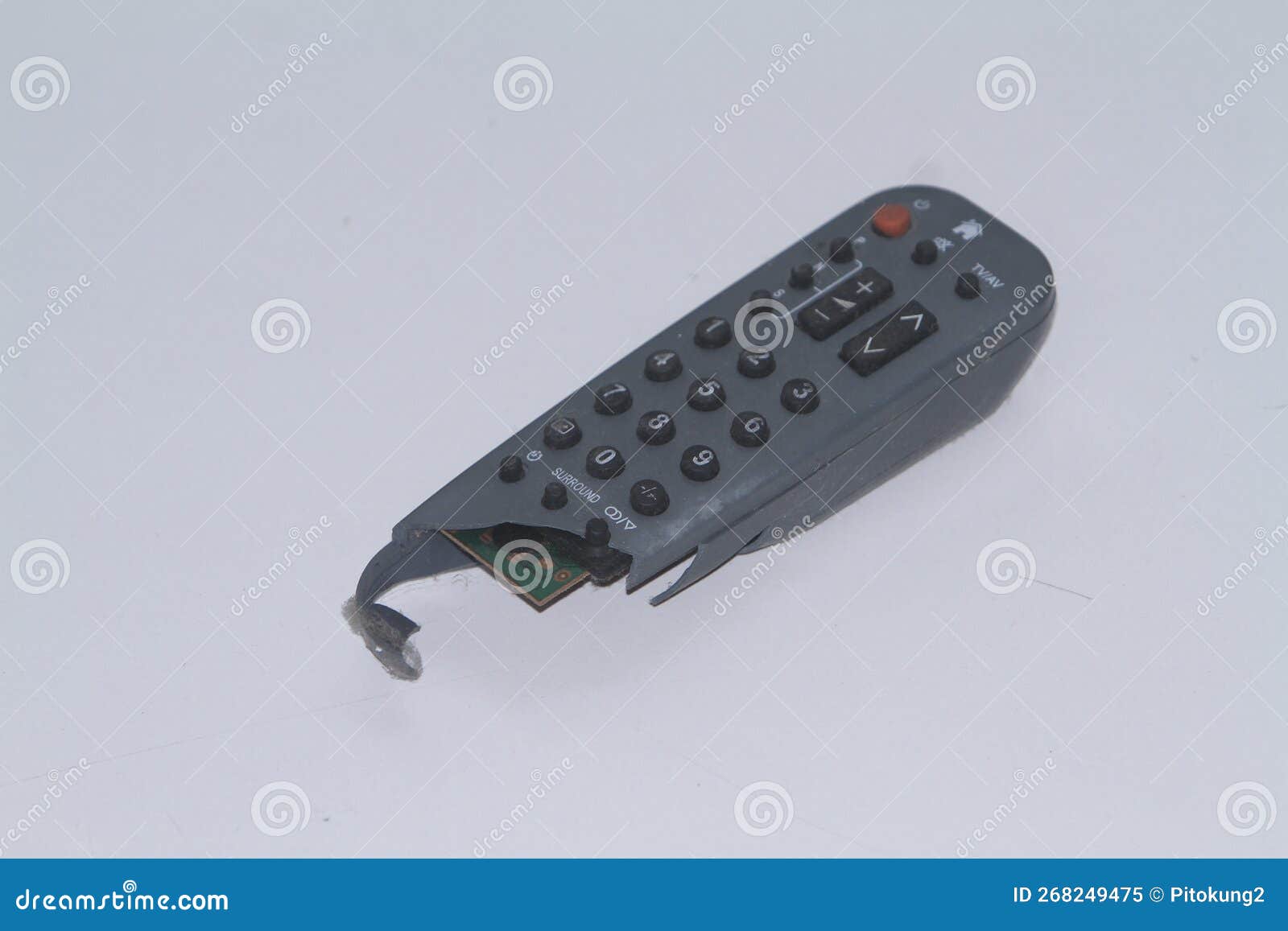 A broken remote control stock image. Image of machine - 268249475