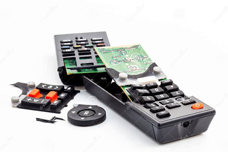 Broken Remote Control, Smashed, Broken and Obsolete Television Control ...