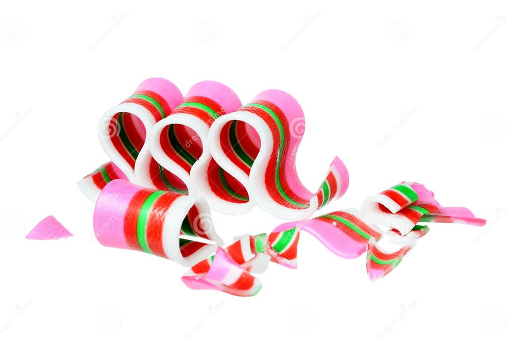 Broken ribbon candy stock photo. Image of green, mint - 22088546