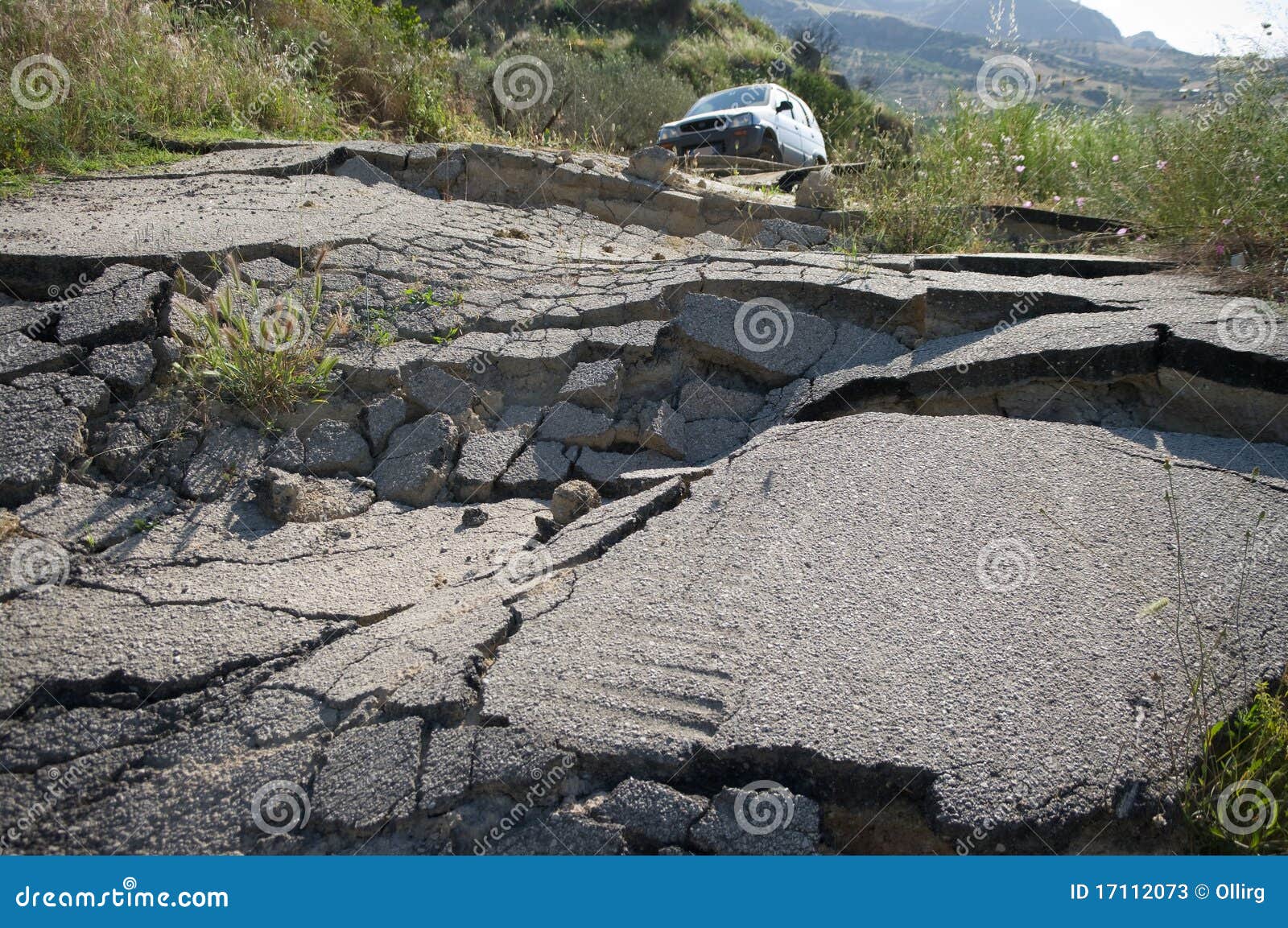 Broken Road stock image. Image of lane, disaster, damaged - 17112073