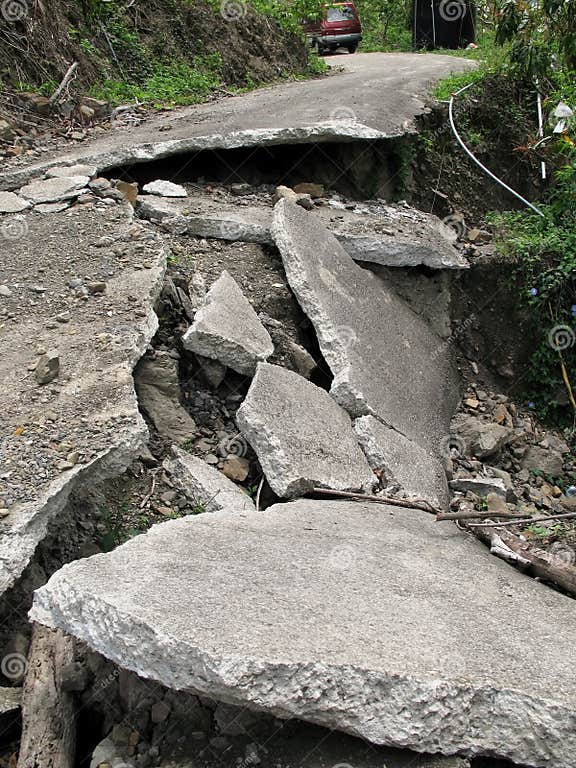 Broken Road stock image. Image of pavement, destroyed - 5028619