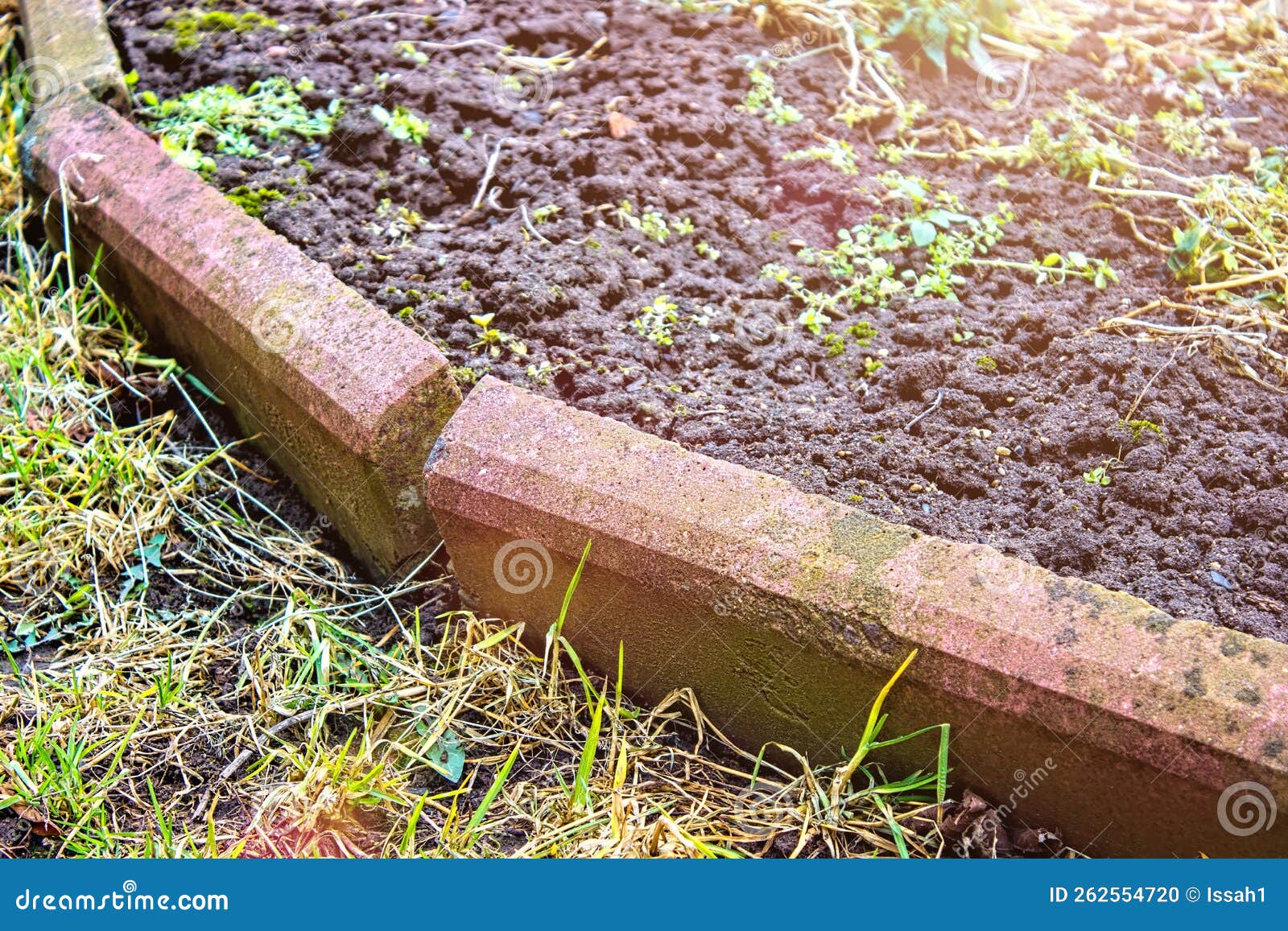Broken Road Border Sidewalk. Construction Curb Stock Photo - Image of ...