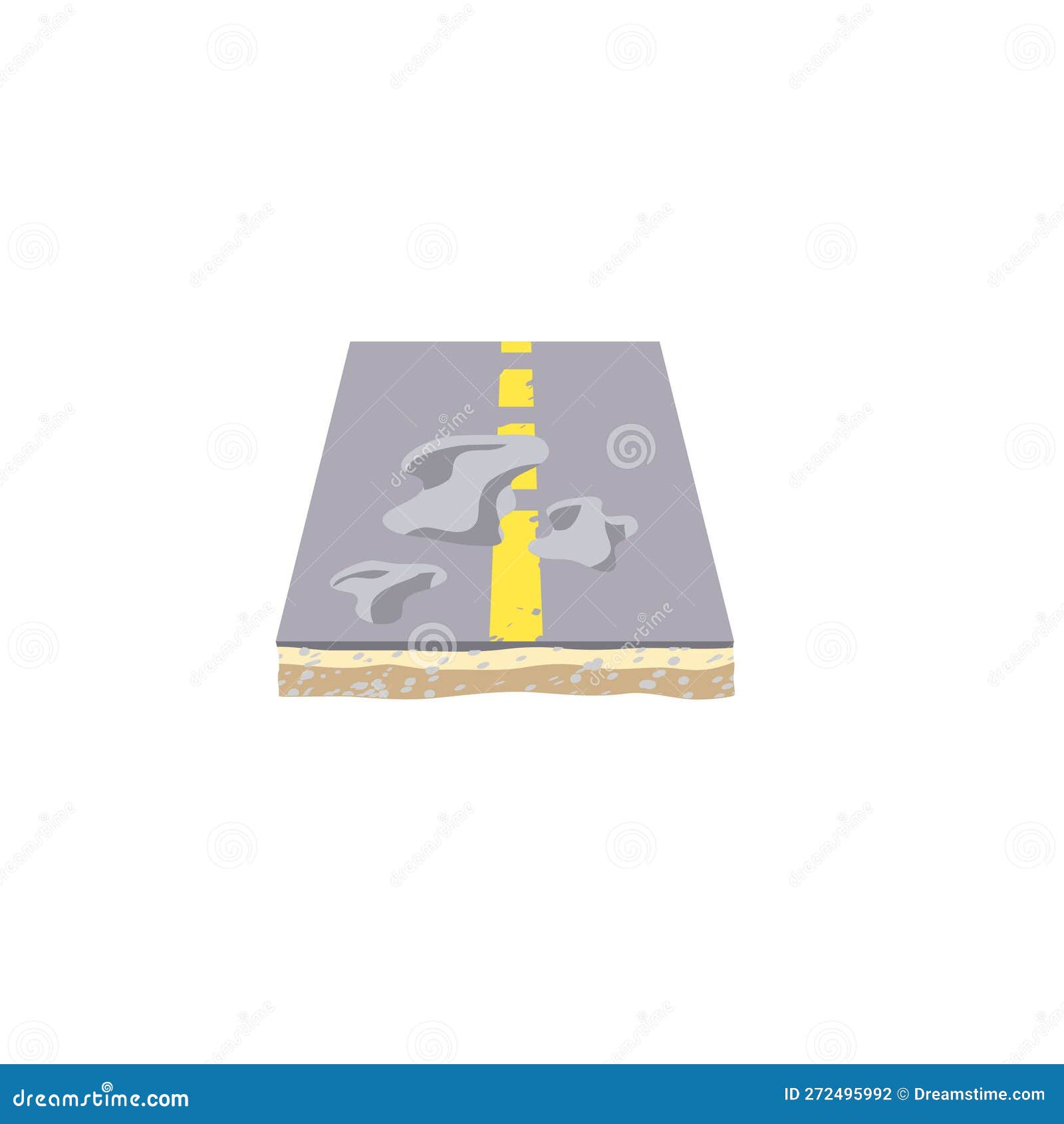 Broken Road Icon Graphic Vector Illustration, Construction Work Sign ...