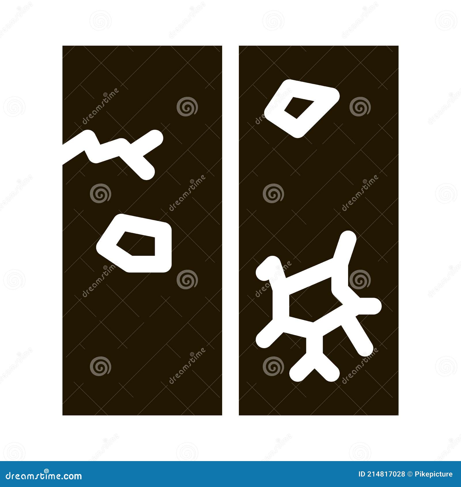Broken Road Icon Vector Glyph Illustration Stock Illustration ...