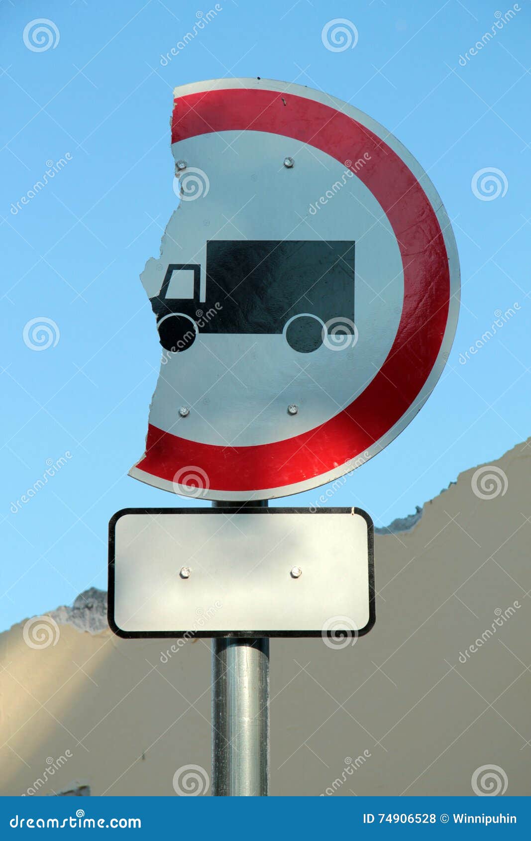 Broken Road Sign in Budapest Stock Photo - Image of concept, attention ...