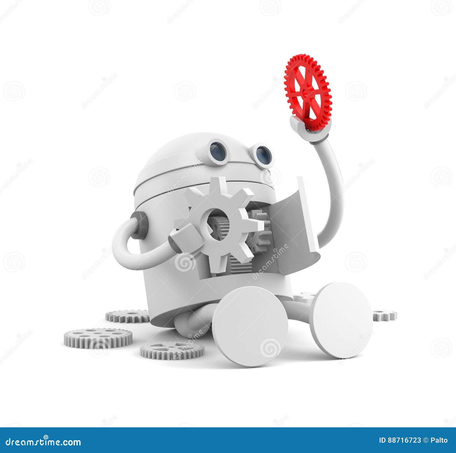 Broken Robot with Details of Its Mechanism. for Your Website Projects ...