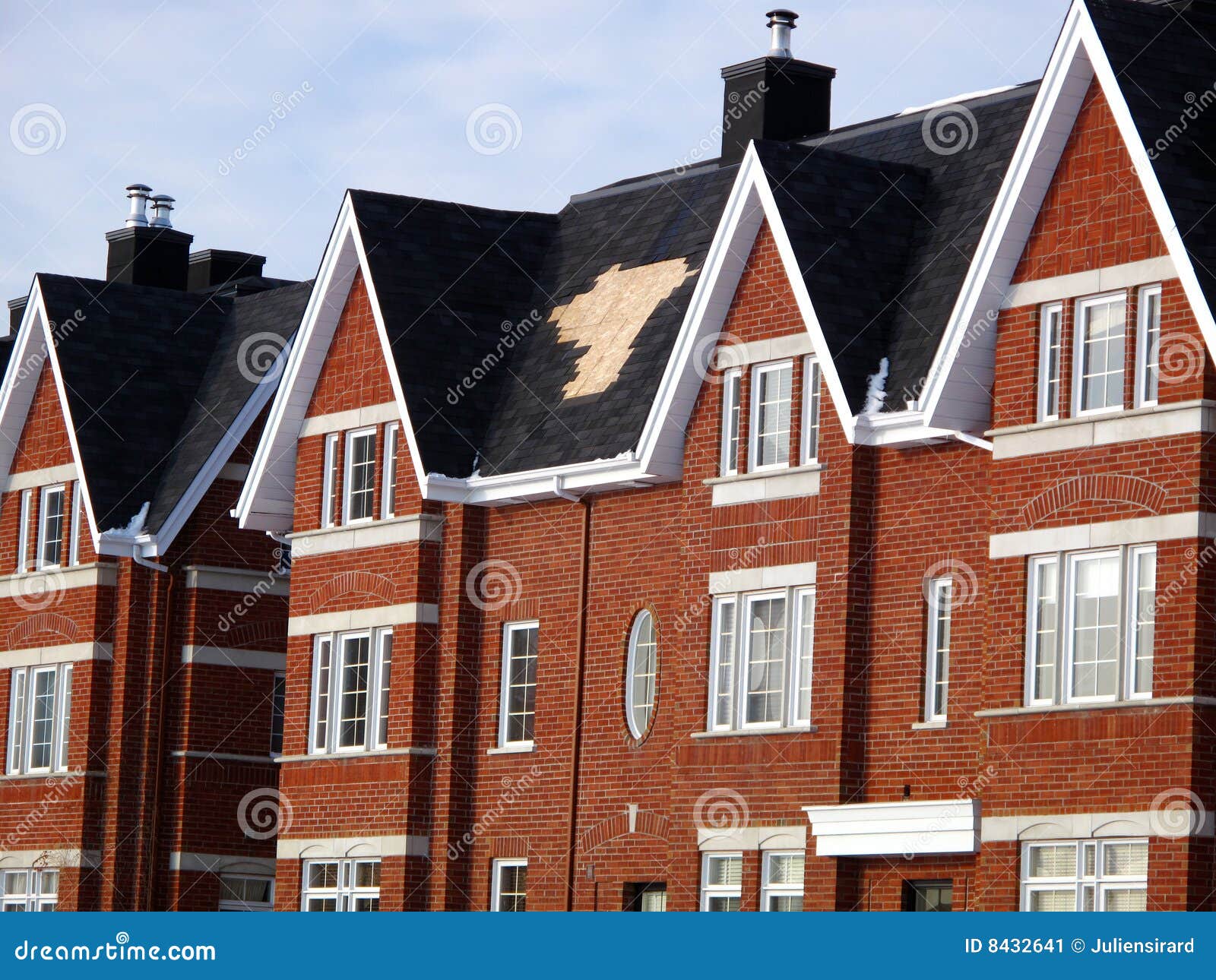Broken rooftop stock image. Image of residential, house - 8432641