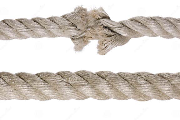 Broken rope stock image. Image of hemp, flaw, isolated - 13148825