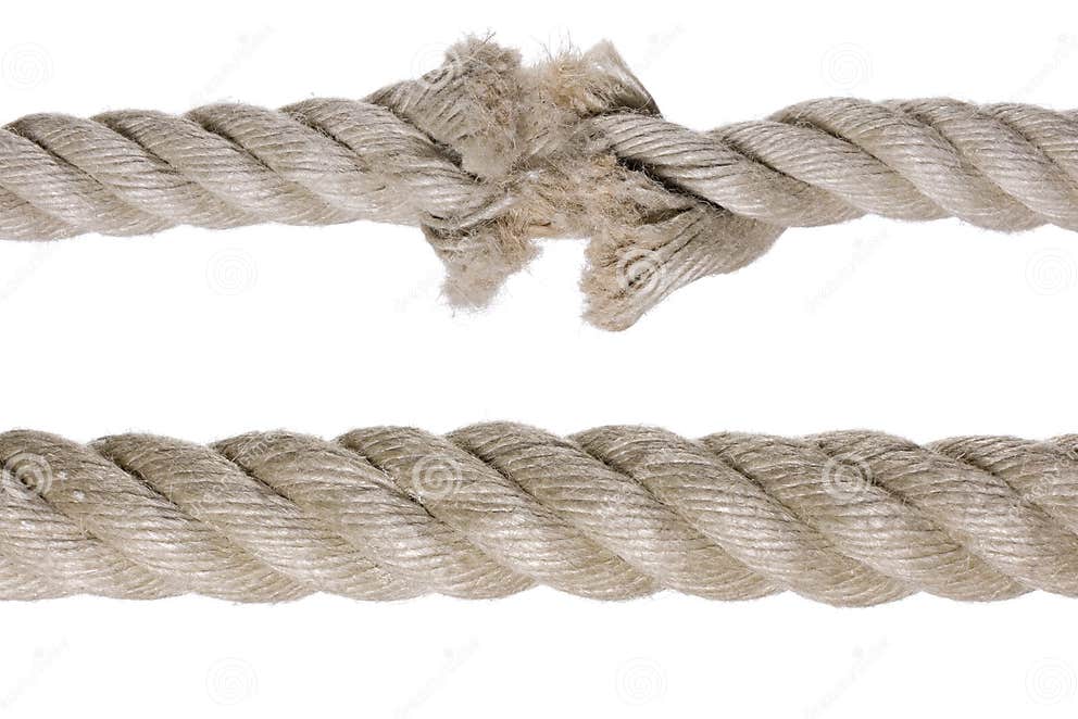 Broken rope stock image. Image of hemp, flaw, isolated - 13148825