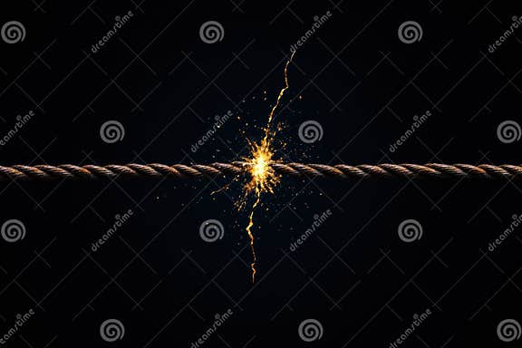 Broken Rope Failure - Conceptual Image of Motion Blur and Stroboscopic ...
