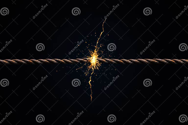 Broken Rope Failure - Conceptual Image of Motion Blur and Stroboscopic ...