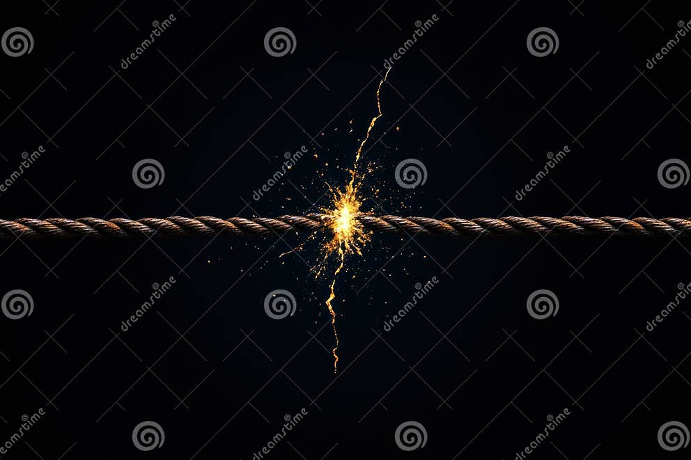Broken Rope Failure - Conceptual Image of Motion Blur and Stroboscopic ...