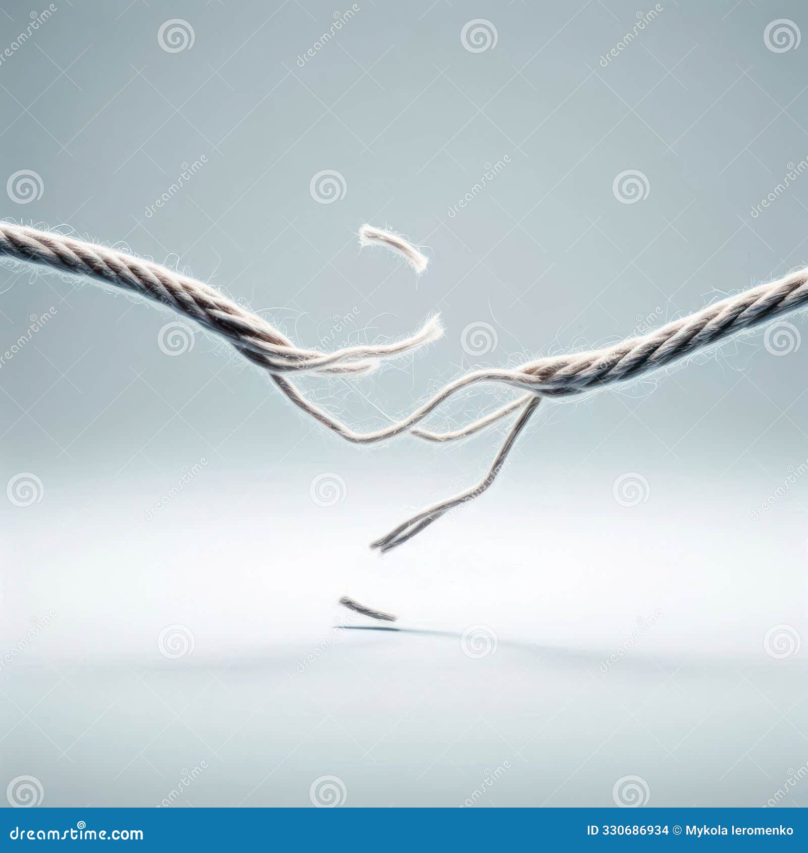 Broken Rope. Space for Text. Stock Photo - Image of strength, fragile ...