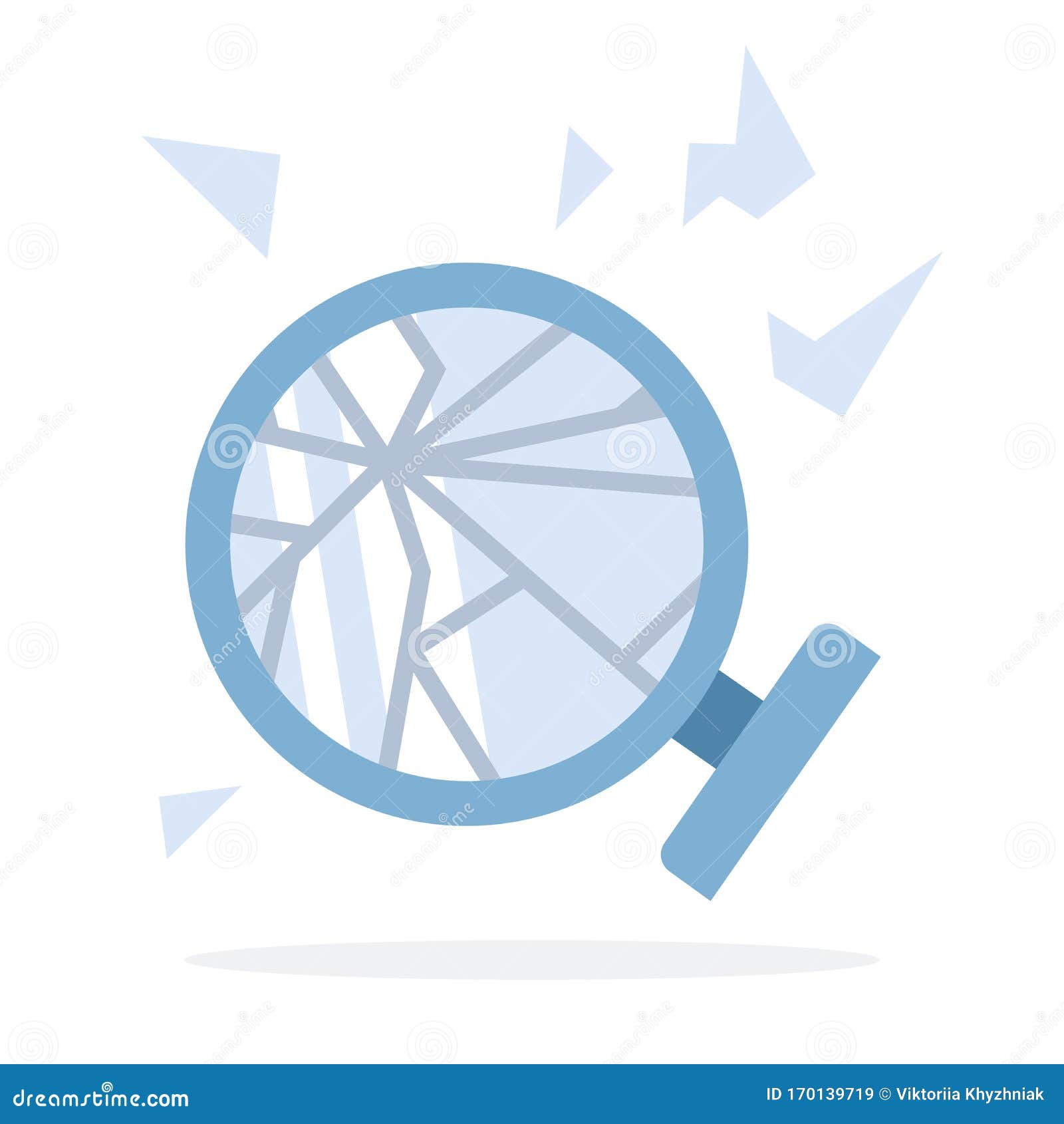 Broken Mirror Vector Flat Isolated Stock Vector - Illustration of ...