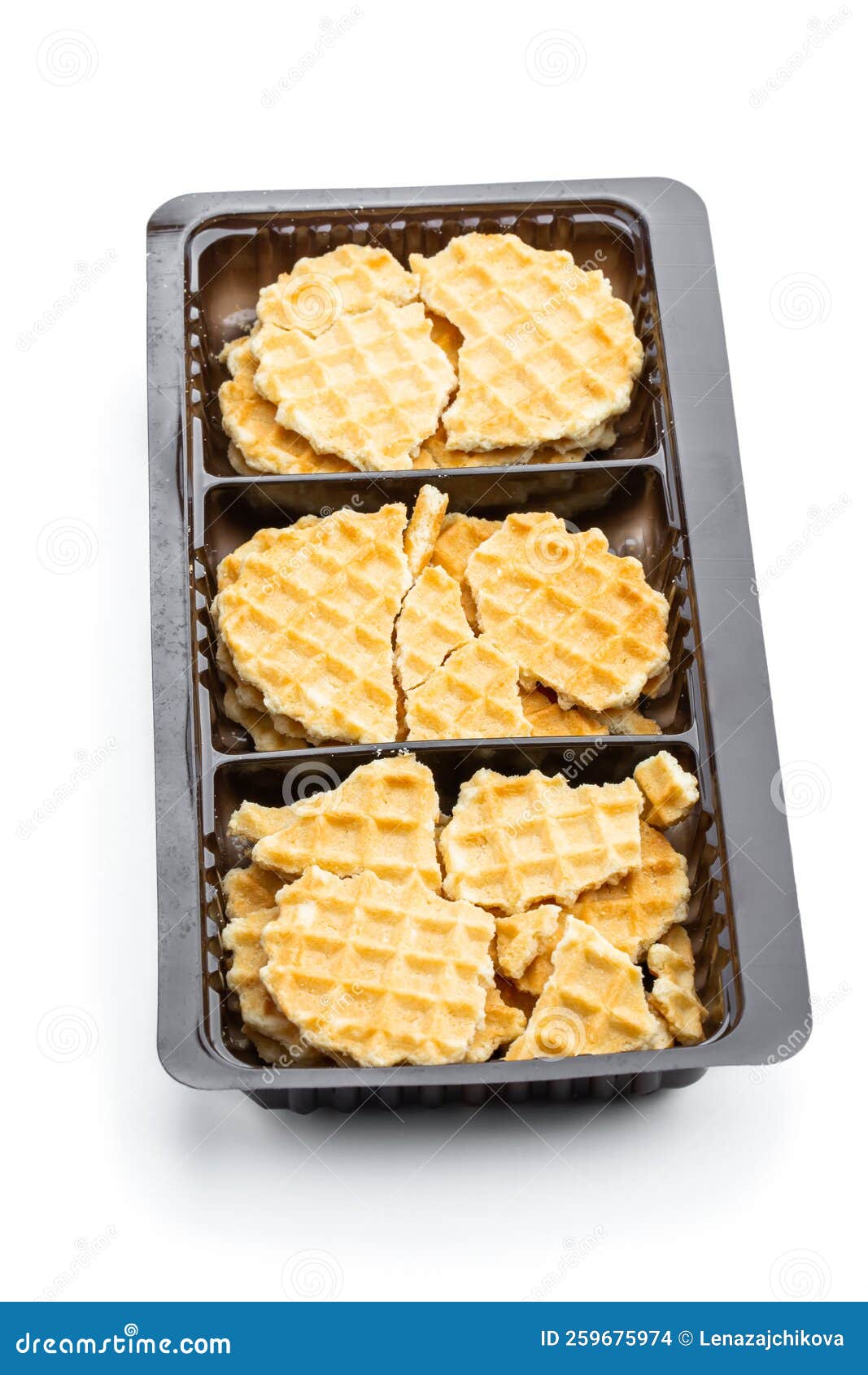 Round Waffle And Small Chocolate Crumbs Royalty-Free Stock Photo ...