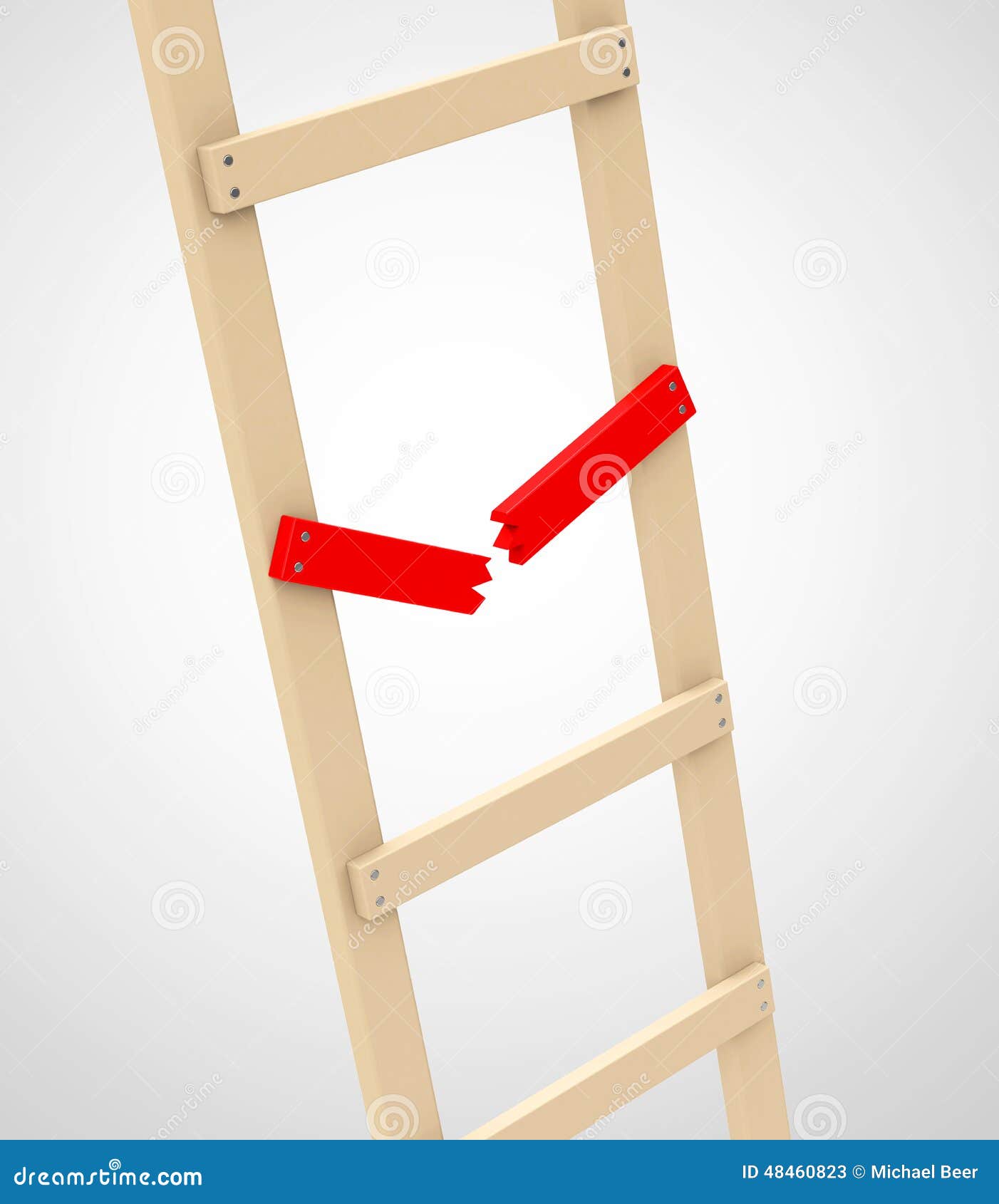 The broken rung stock illustration. Illustration of crack - 48460823