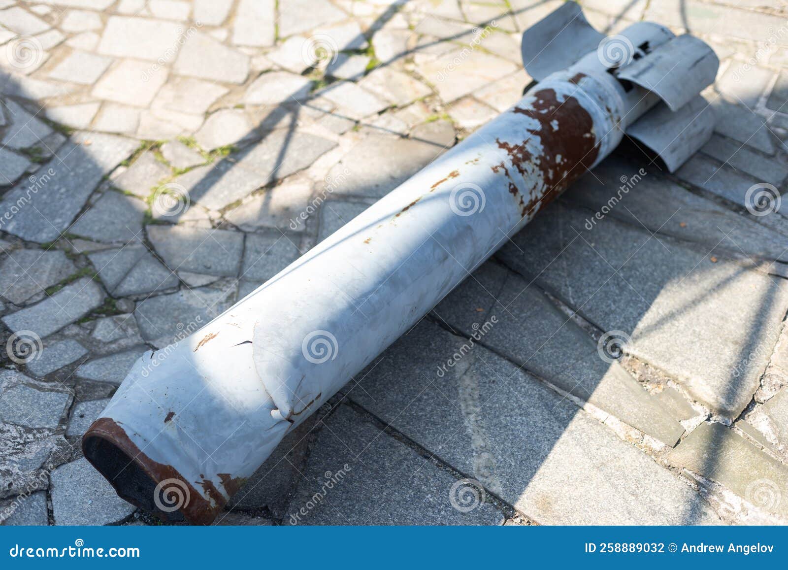 A Broken Russian Military Missile in Kyiv Stock Photo - Image of wing ...