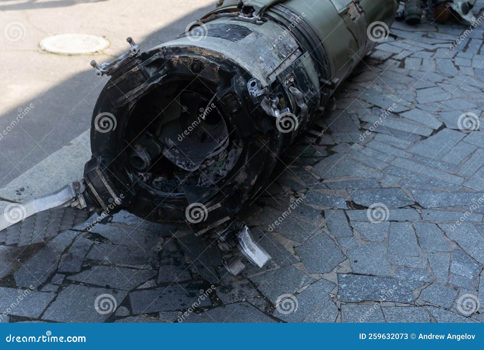 A Broken Russian Military Missile in Kyiv Stock Image - Image of broken ...