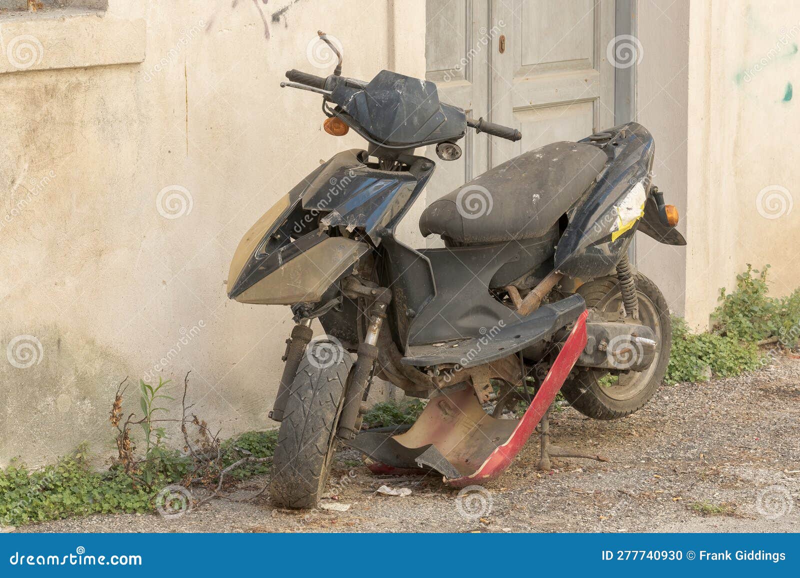 A Broken Rusting Motor Scooter in Corfu Town Corfu Stock Photo - Image ...