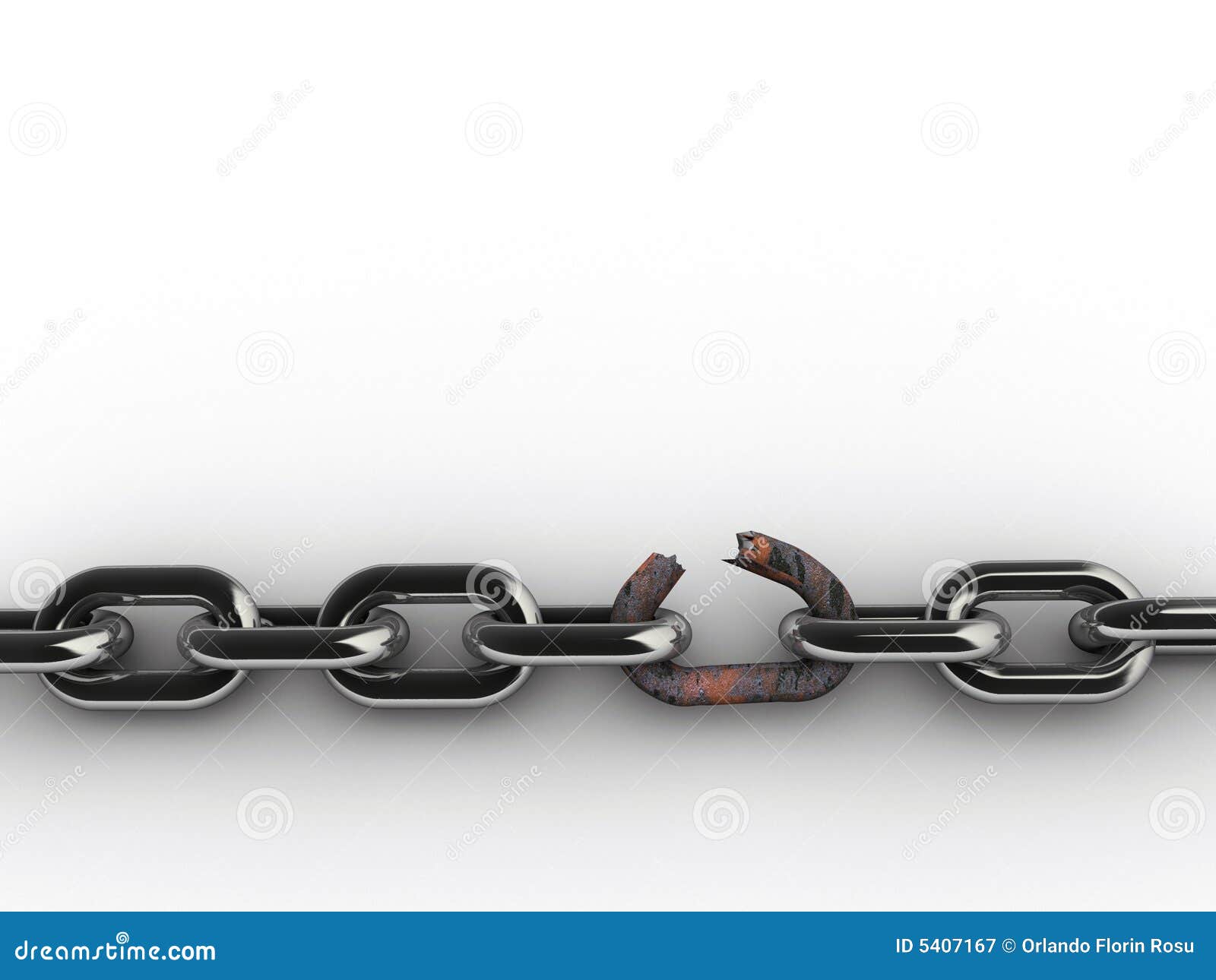 Broken Rusty Chain Picture. Image: 5407167