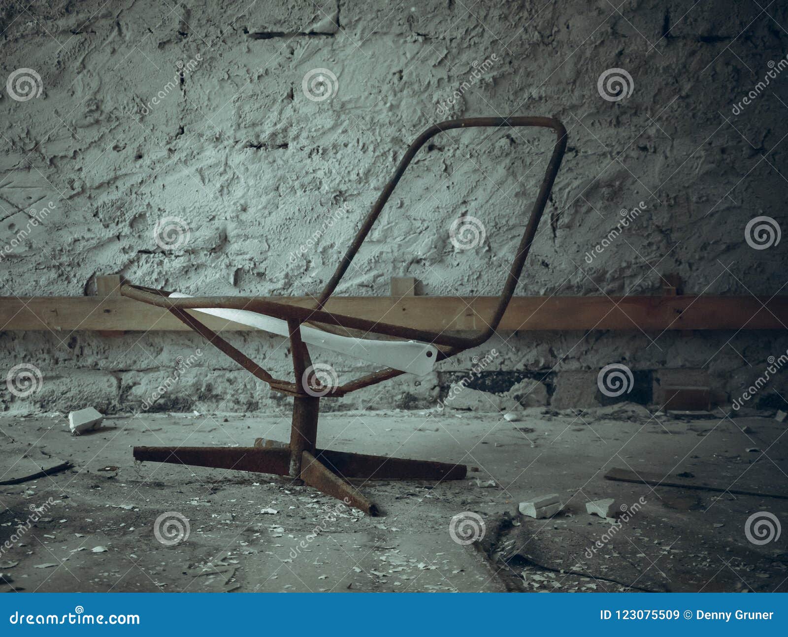 A broken rusty chair stock image. Image of degraded - 123075509