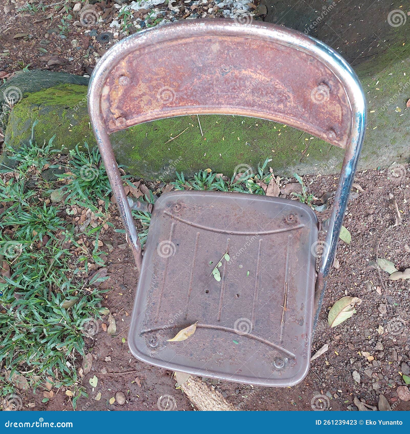 A Broken and Rusty Chair that Can No Longer Be Used Stock Image - Image ...