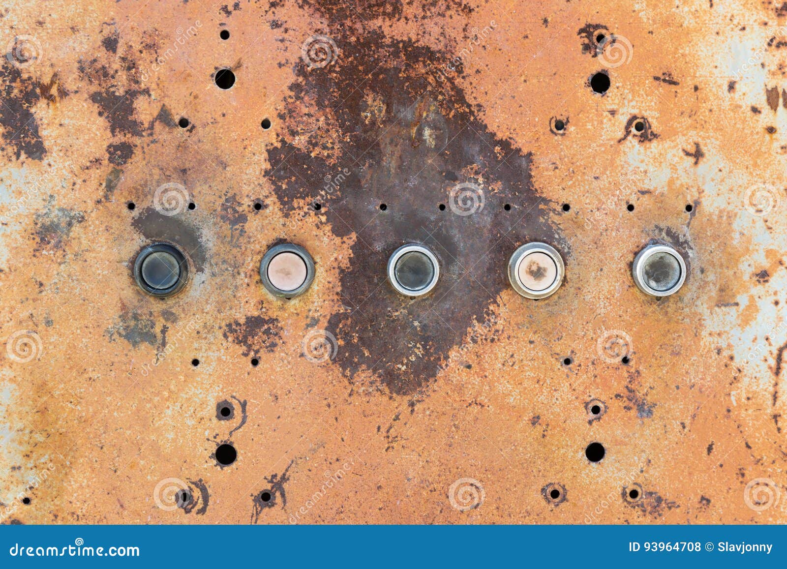 Broken Rusty Control Panel, Switchboard, with Free Copy Space. Grunge ...