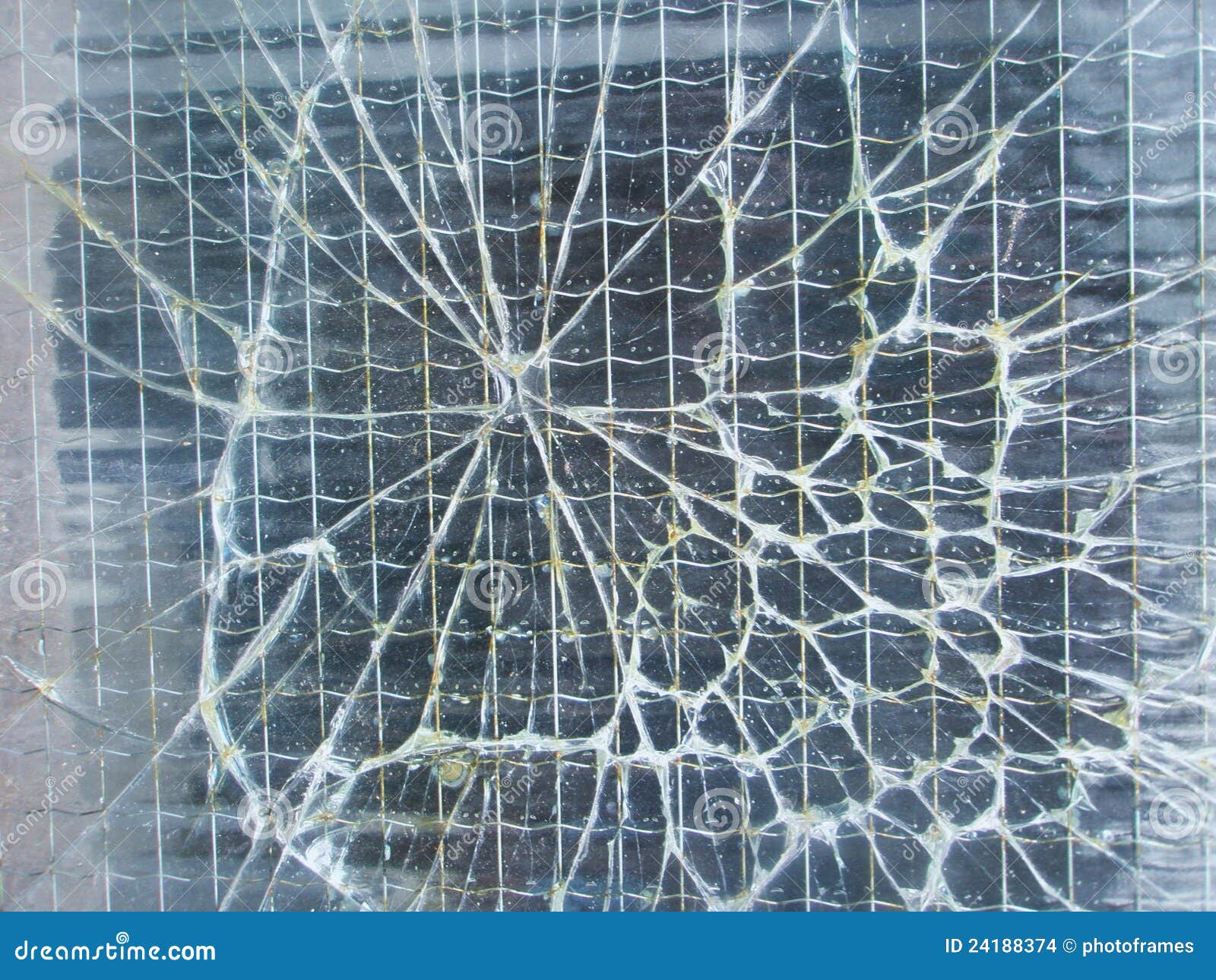 Broken Safety Wire Glass Background Stock Photo - Image of refreshing ...