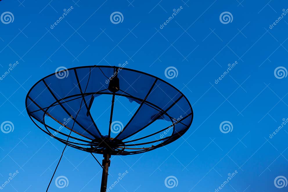 Broken satellite dish stock photo. Image of link, orbit - 17474640