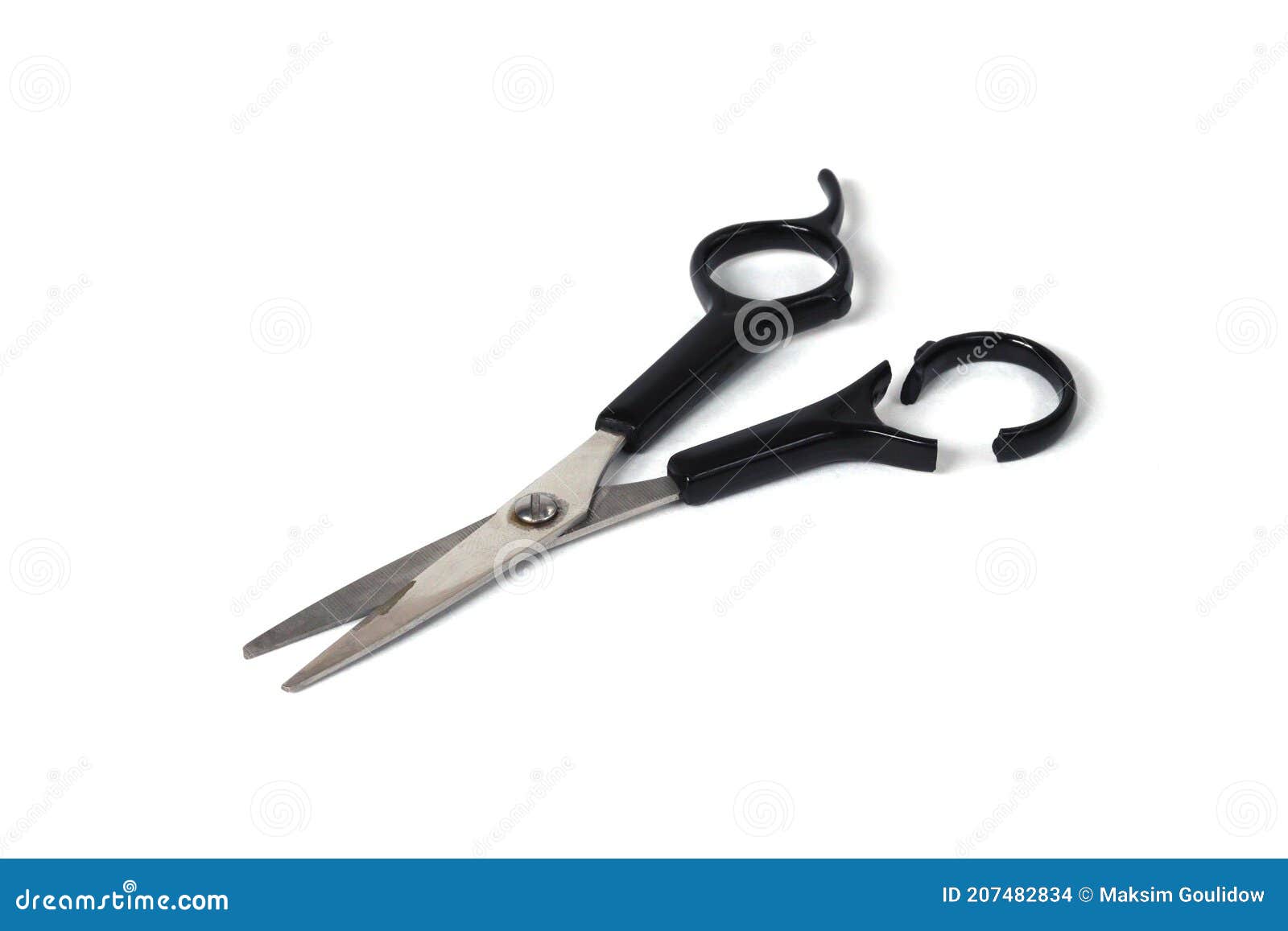 Broken Scissors Isolated on White Background Stock Photo - Image of ...