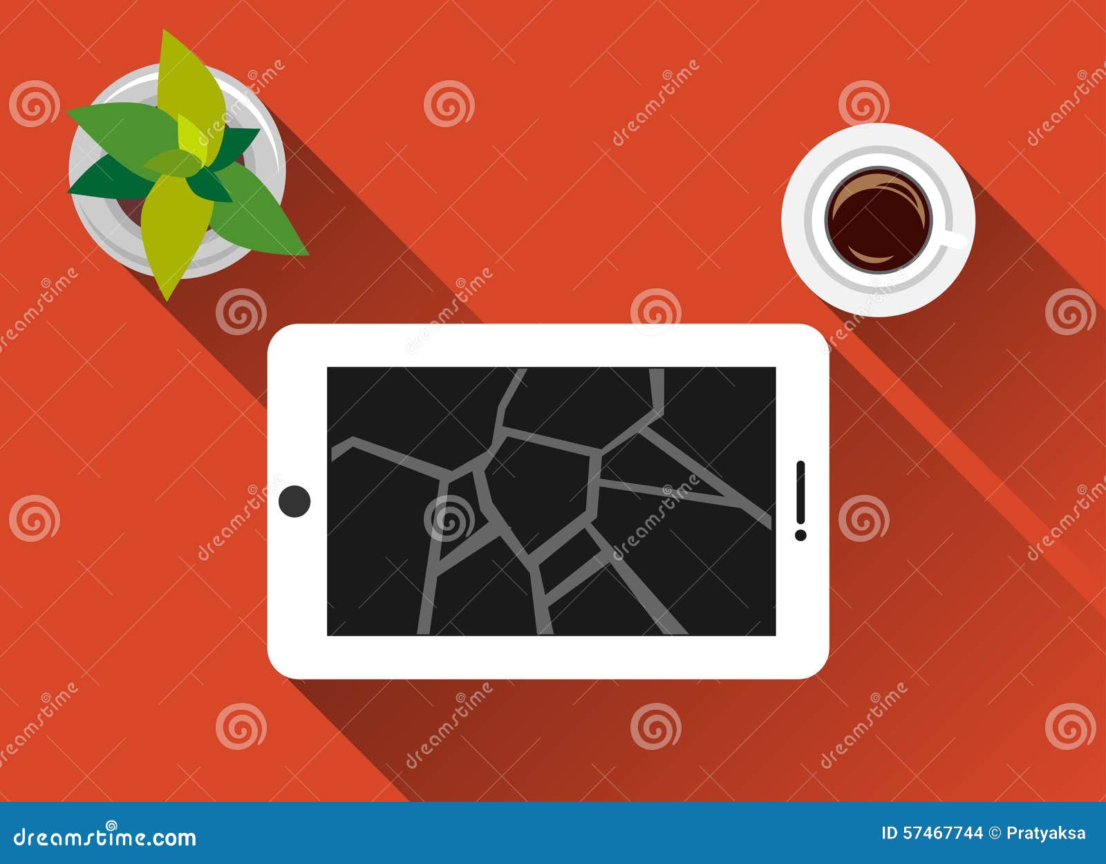 Broken Led Tv Screen Or Crashed Computer Monitor Vector Flat Cartoon ...