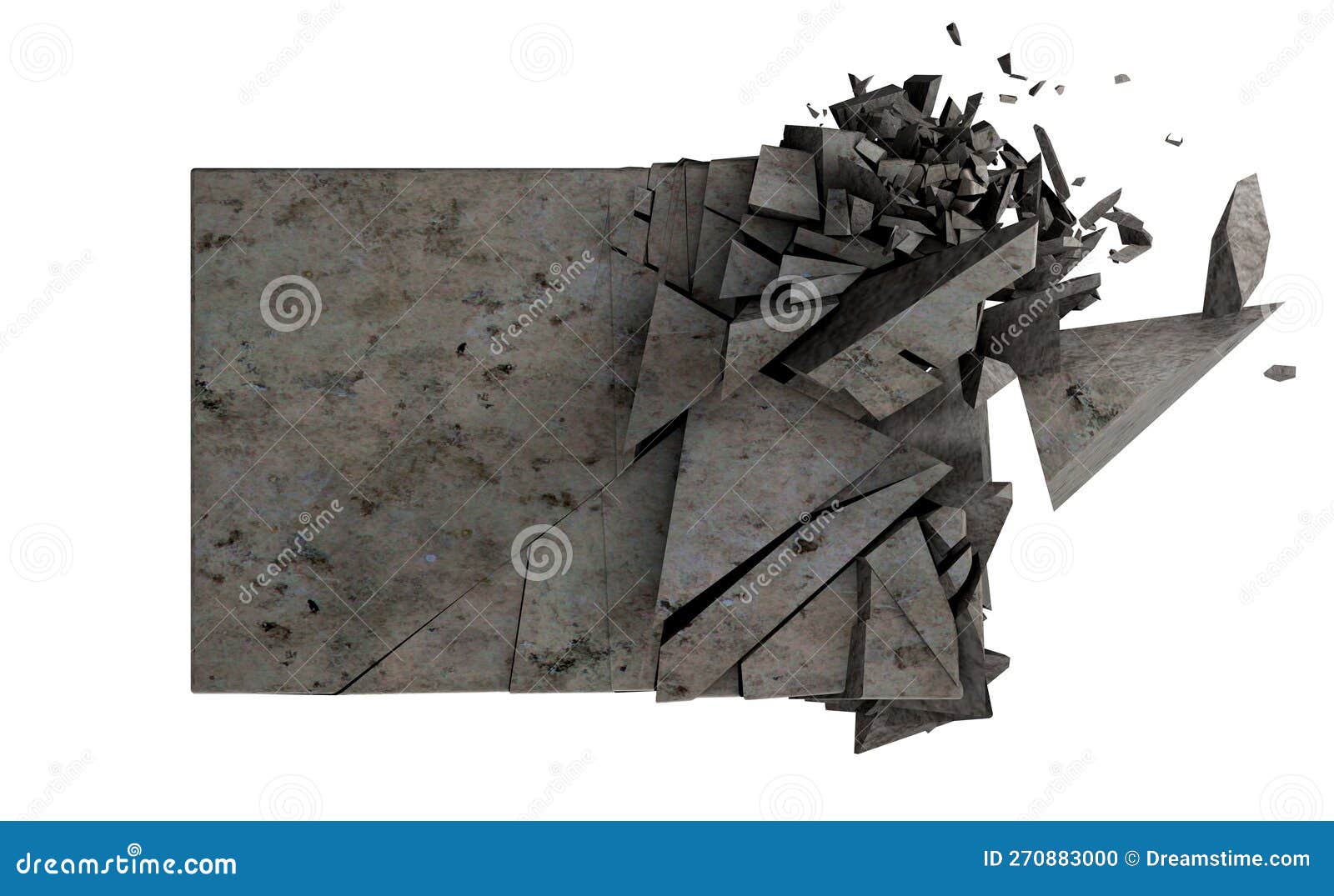 Broken Shape and Stone or Cement Block Stock Illustration ...