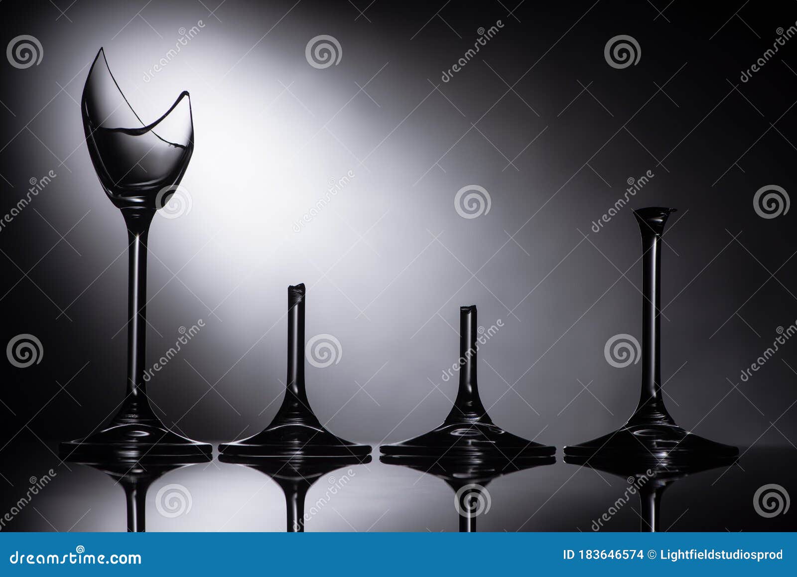 Broken Sharp Transparent Glasses Stock Photo - Image of sharp, glass ...
